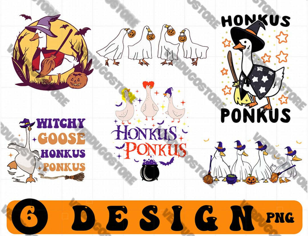 Halloween Goose Ducks Png, Ghost Ducks Png, Halloween Witch Goose Png ...