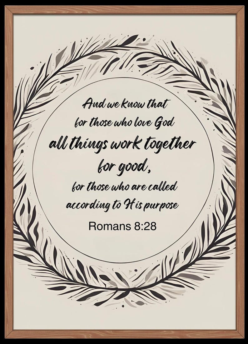 Minimalist All Things Work Together for Good Romans 8:28 Digital ...