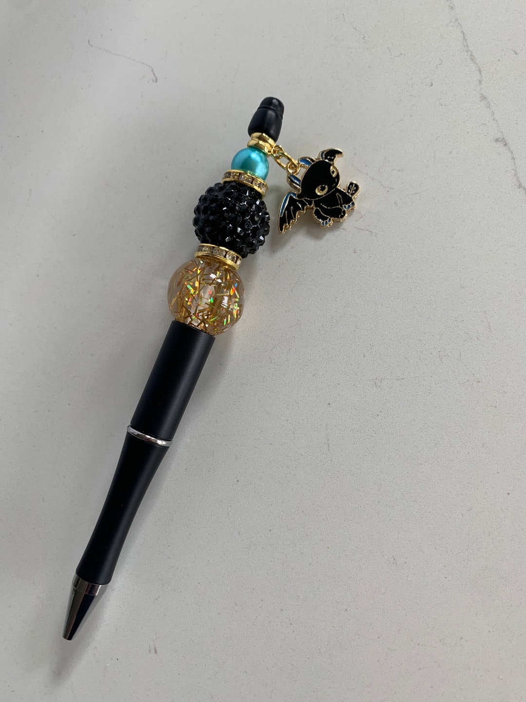 Toothless Charm on Beaded Pen - Etsy