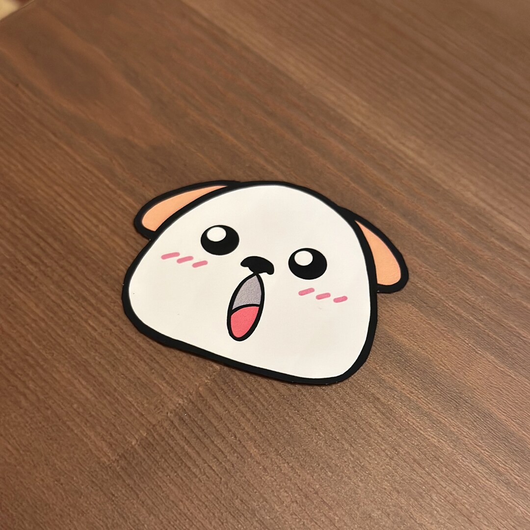 Cute Dog Shocked Animal Digital Art Sticker Logo - Etsy