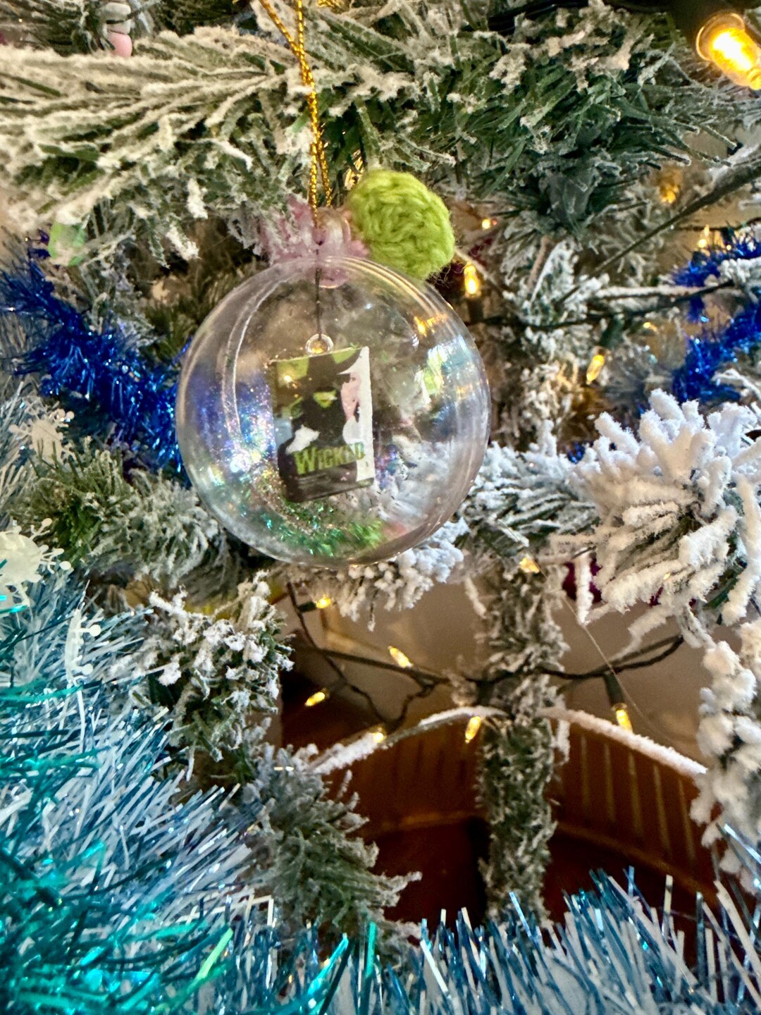 Mini Book Bauble - Wicked | Christmas | Decor | Pink & Green | Glitter ...