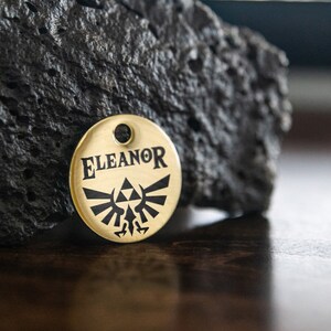 Zelda Game Dog Tag: Custom Engraved Brass Pet ID Tag - Etsy