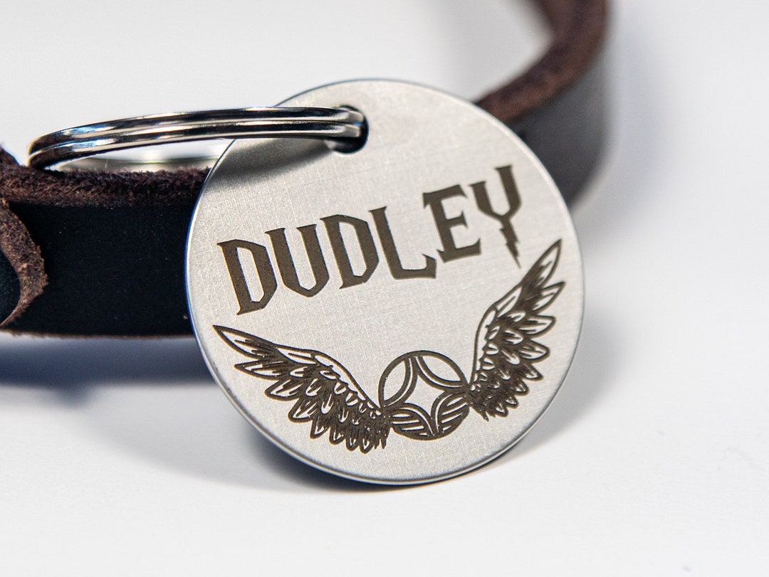Wizard Inspired Engraved Pet ID Tag: Custom Dog Cat Collar Tag - Etsy