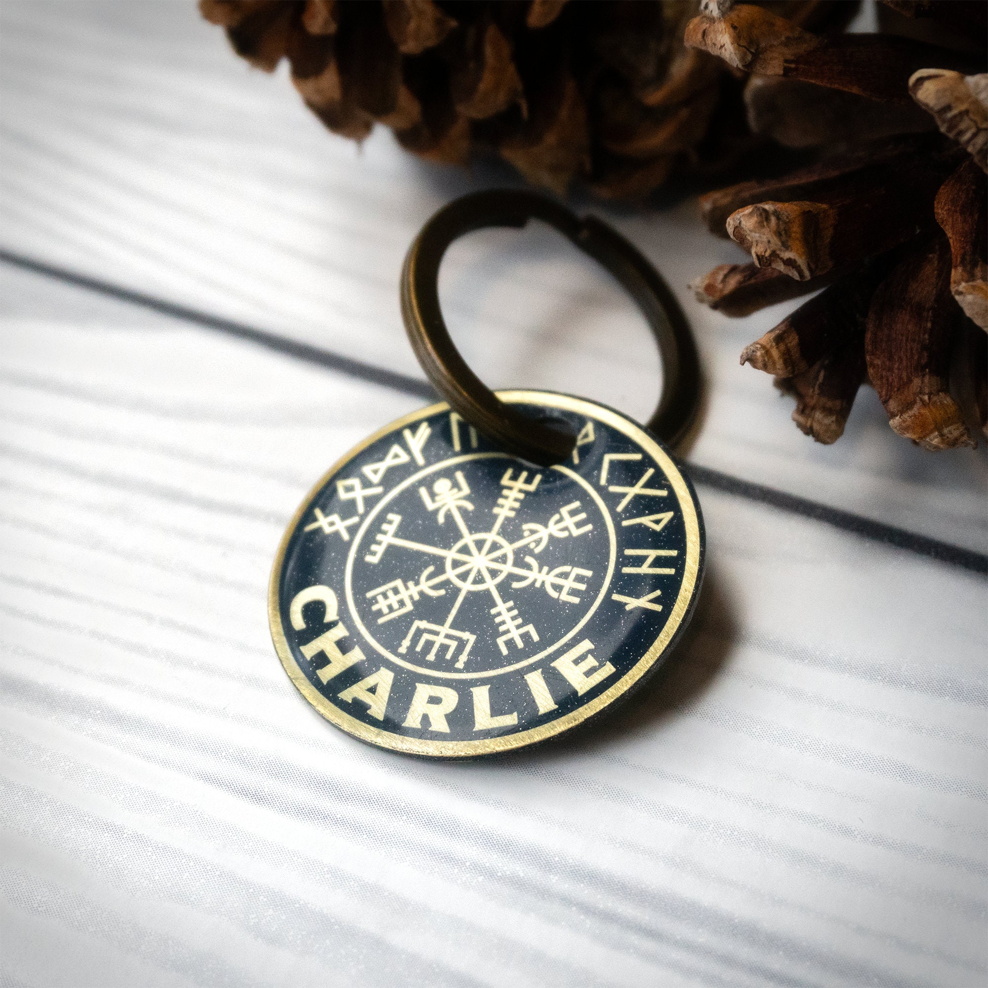 Norse Runes Viking Inspired Personalized Metal Dog Tag Solid - Etsy