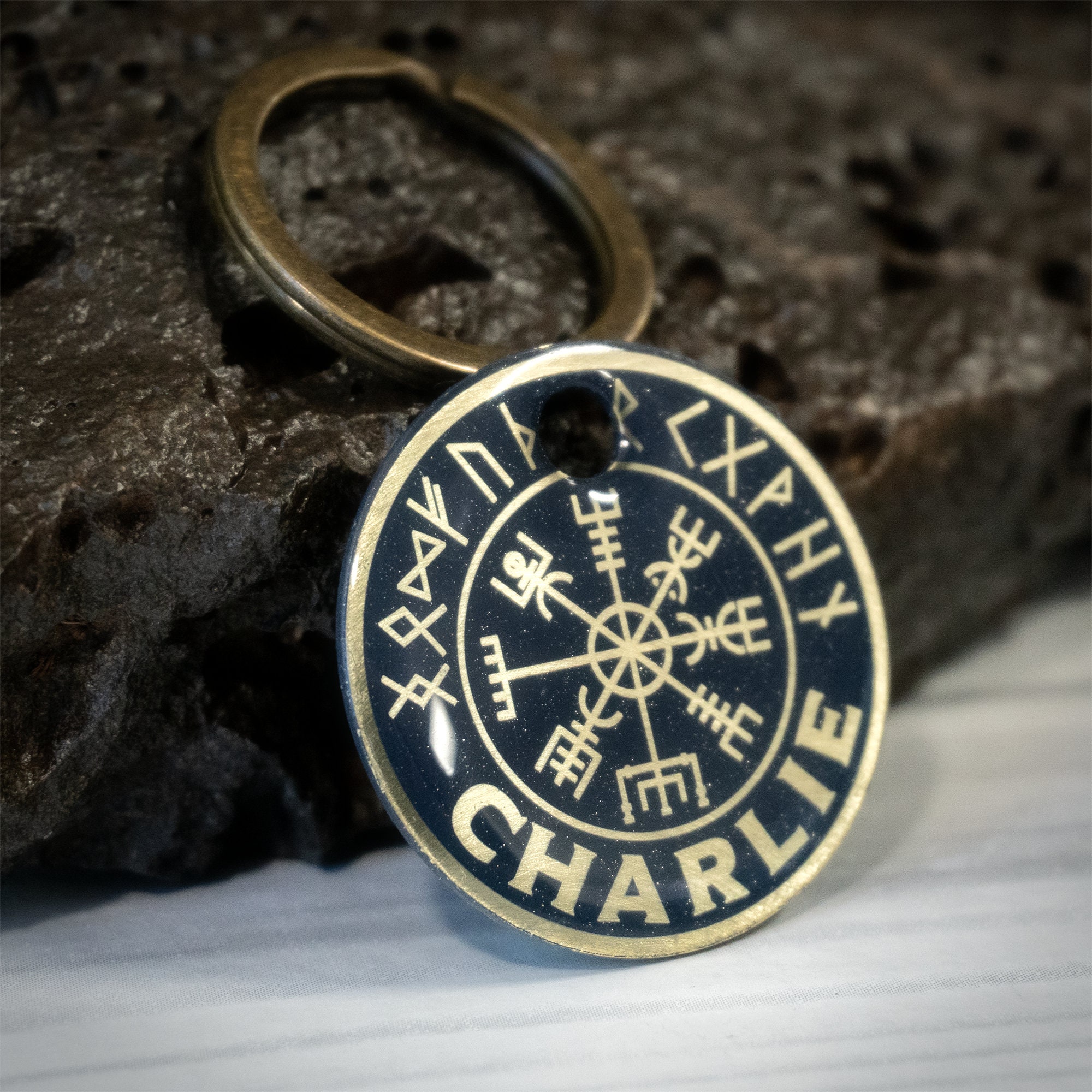 Norse Runes Viking Inspired Personalized Metal Dog Tag Solid - Etsy