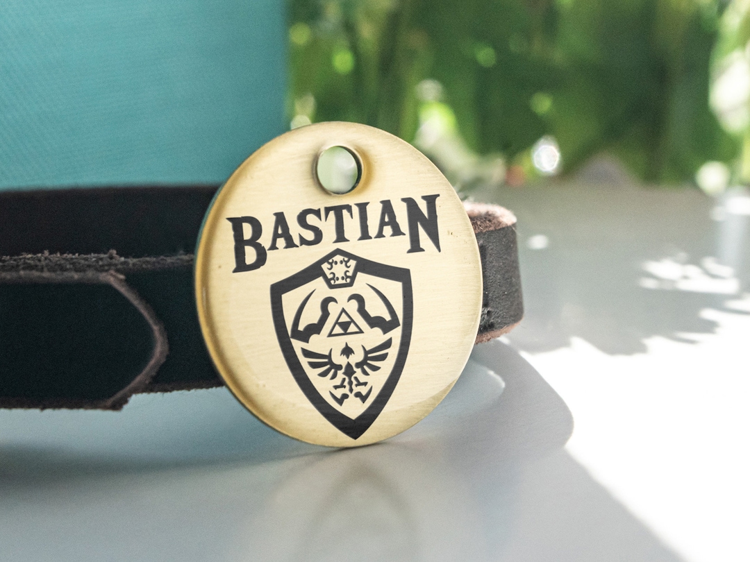 Zelda Dog Tag: Custom Engraved Brass Pet ID Tag - Etsy