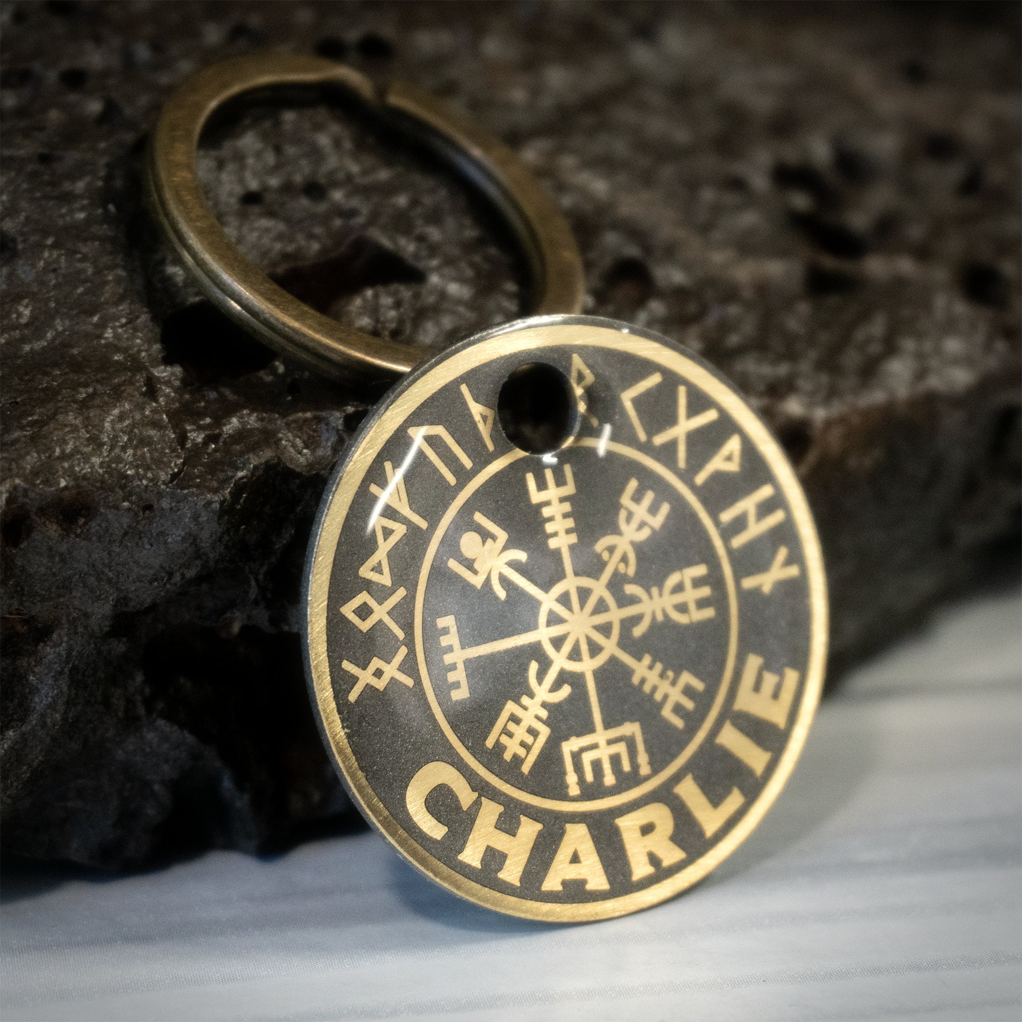 Norse Runes Viking Inspired Personalized Metal Dog Tag Solid - Etsy