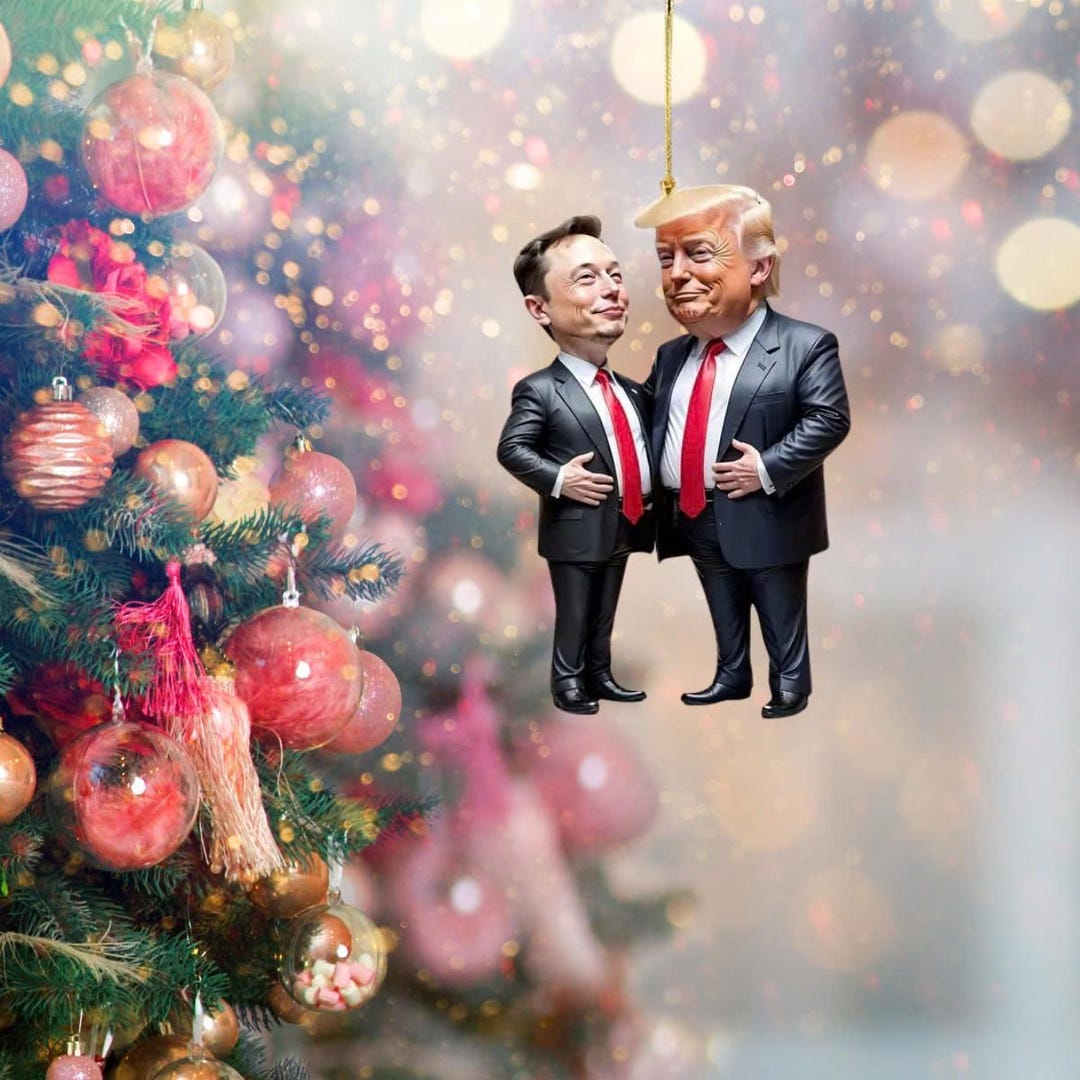 Trump & Musk Acrylic Hanging Ornament, Trump Ornament Christmas ...