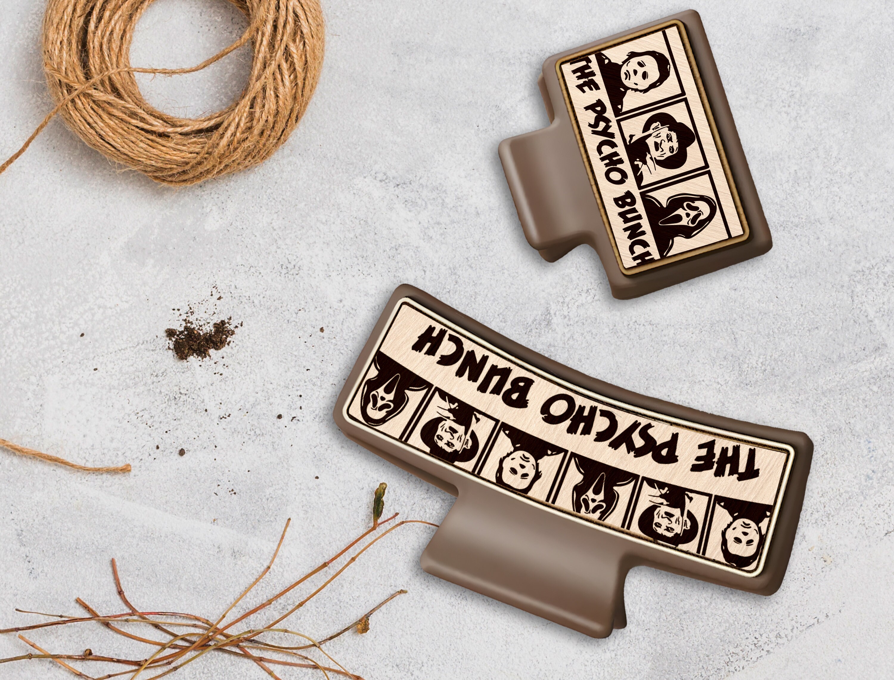 Horror Hair Clips Earrings Svg File Set, Horror Hair Clips, Horror ...