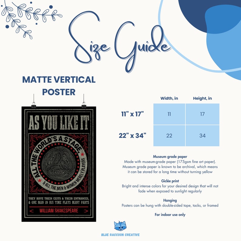 Julius Caesar Poster William Shakespeare English Literature Theater ...