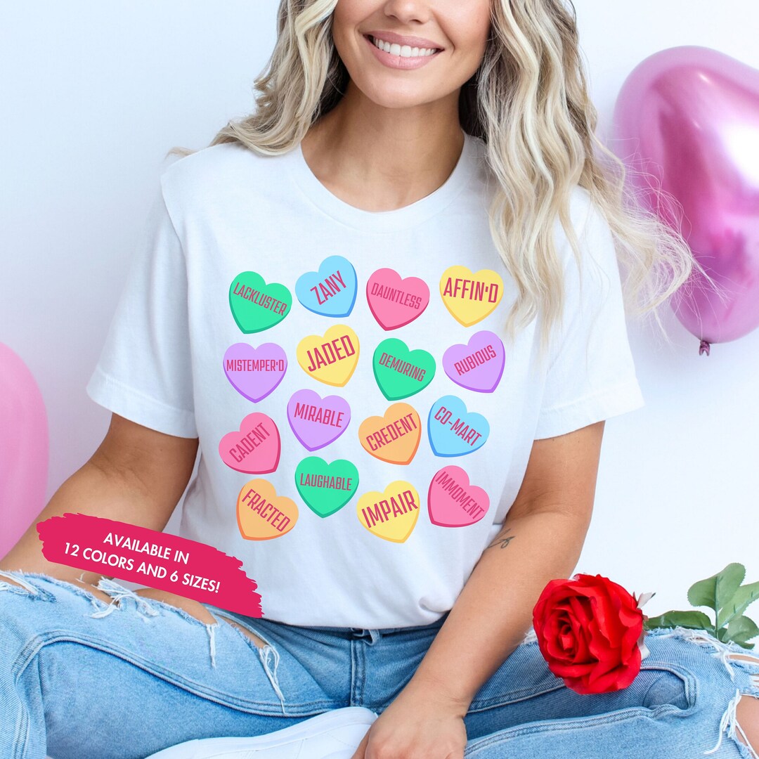 Shakespeare Words Conversation Hearts Shirt English Adjectives Cool ...