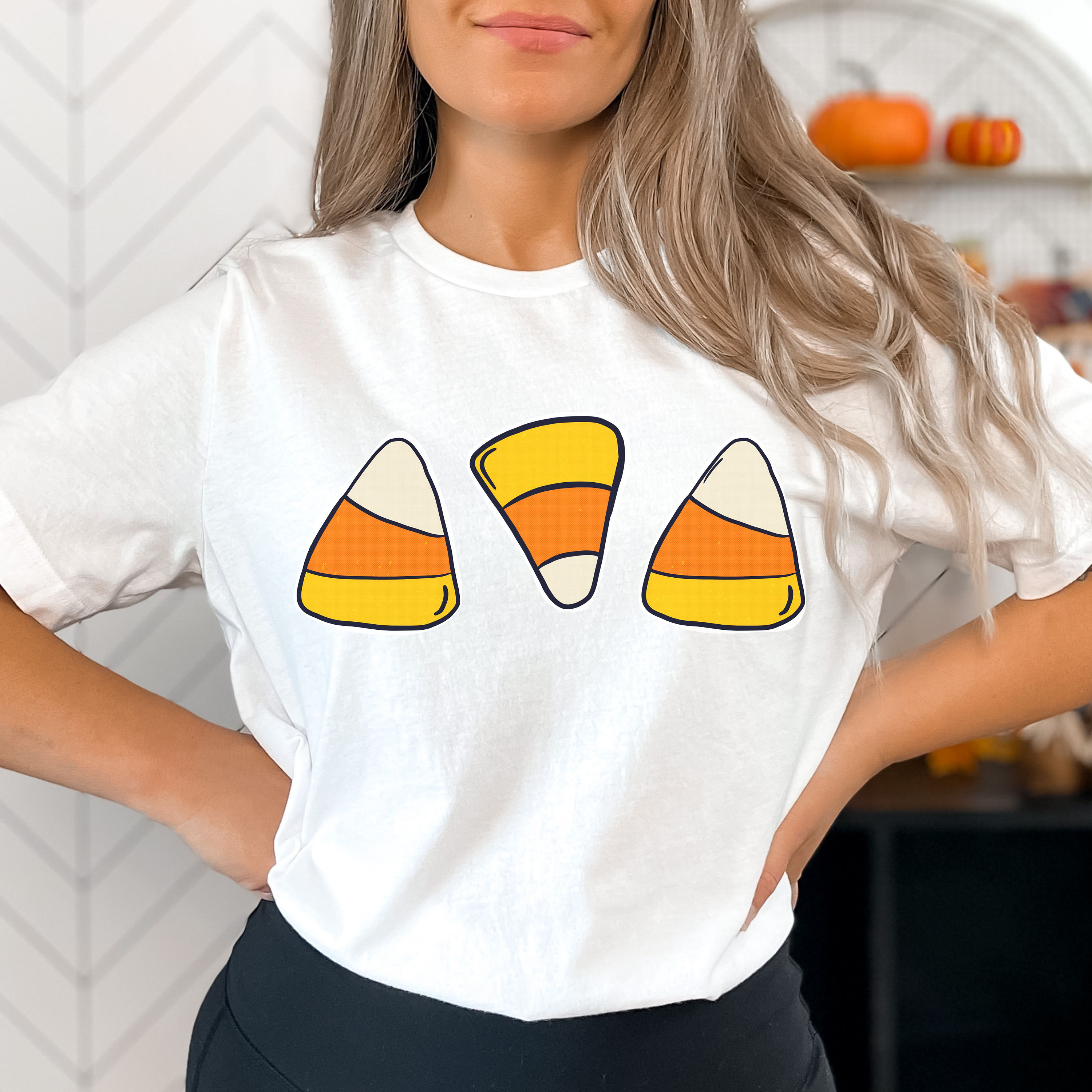 Womens Candy Corn Tshirt Fun Candycorn Shirt Cute Halloween - Etsy