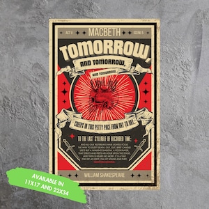 Macbeth Poster William Shakespeare English Literature Theater Drama ...