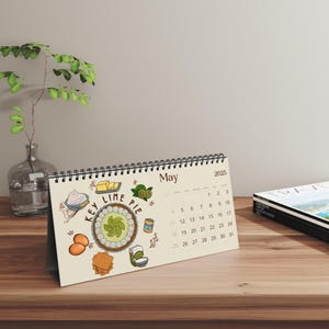 2025 Pie Desktop Calendar Ingredients Pies Baking Kitchen Office Home ...