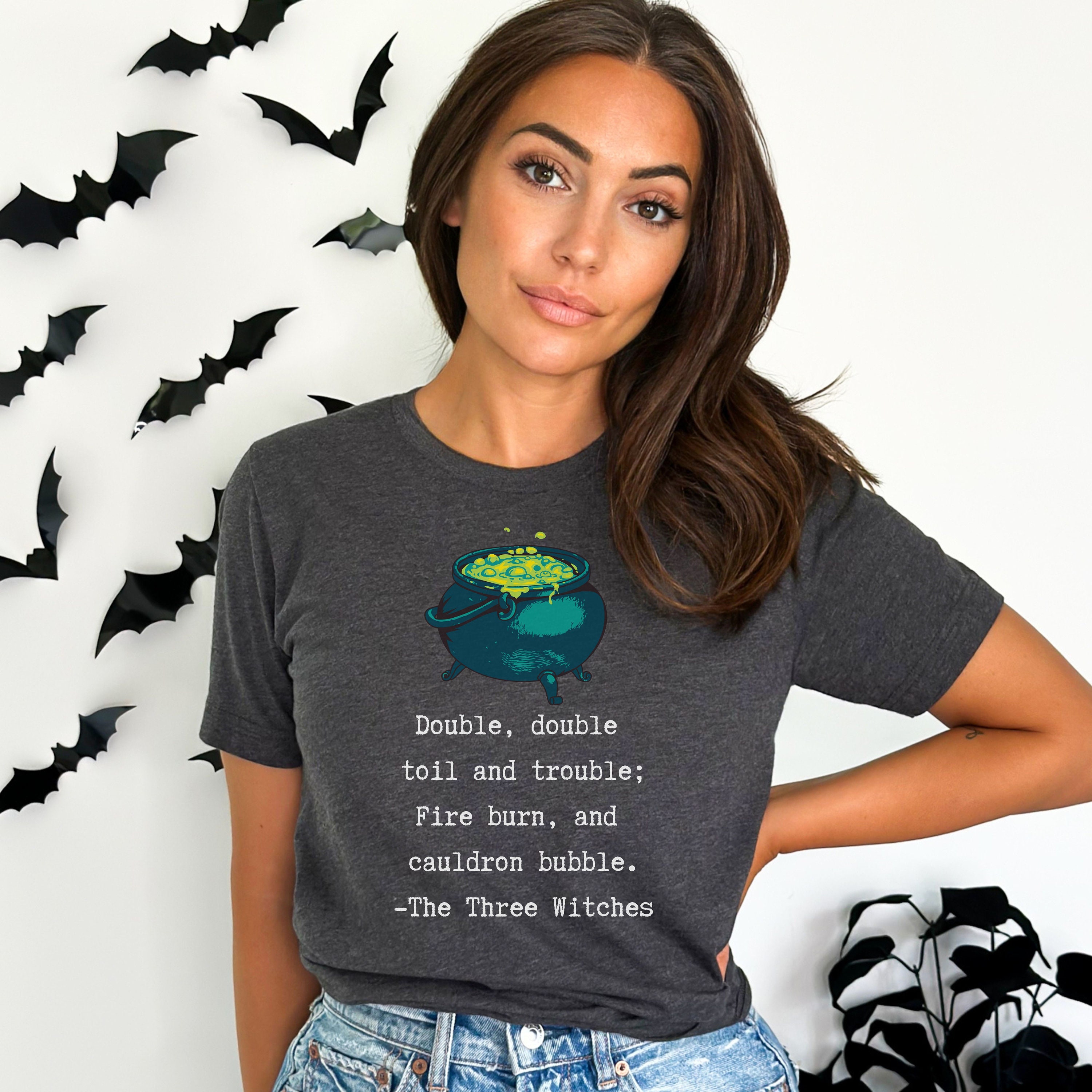 Witches Cauldron Shirt Macbeth Witches Quote Shirt Double - Etsy