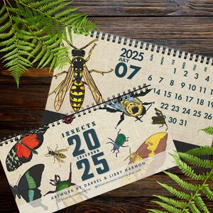 2025 Insect Desk Calendar Beautiful Hand Drawn Illustration Bug ...