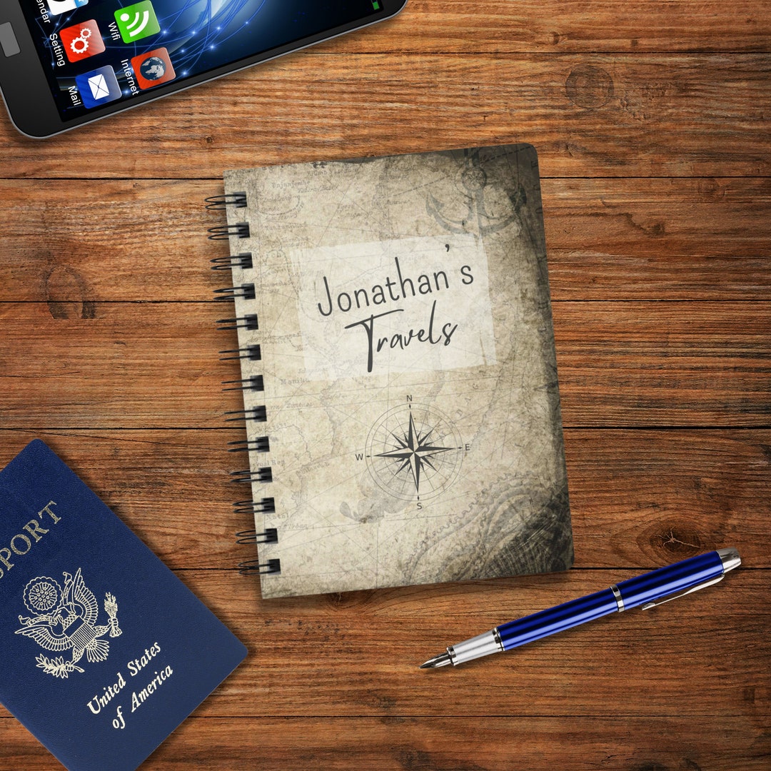 Personalized Travel Journal Custom Adventure Journal Gift for Traveler ...