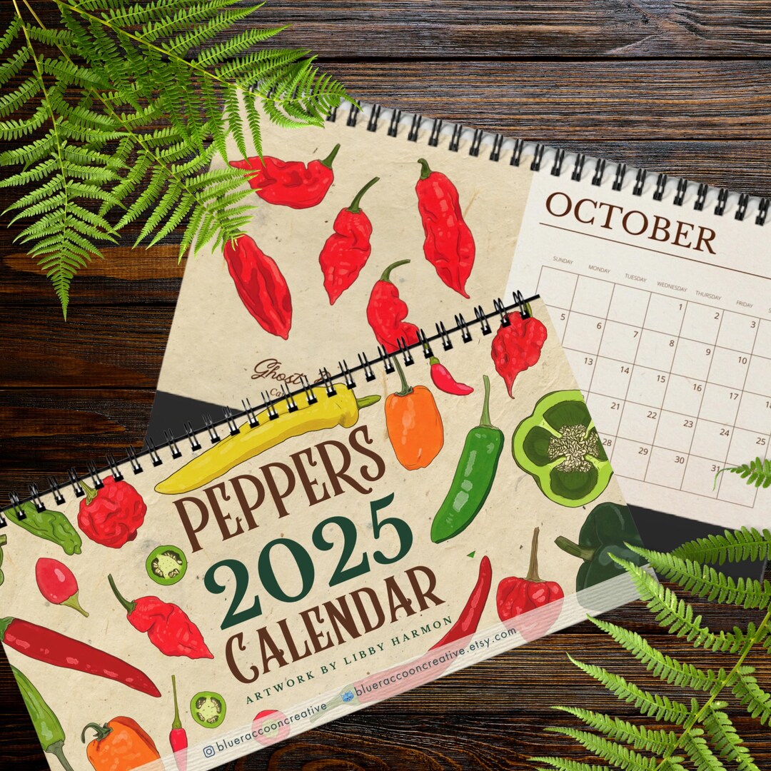 2025 Pepper Desktop Calendar Produce Kitchen Office Home Desk Calendars ...
