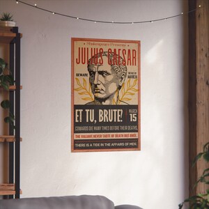 Julius Caesar Poster William Shakespeare English Literature Theater ...
