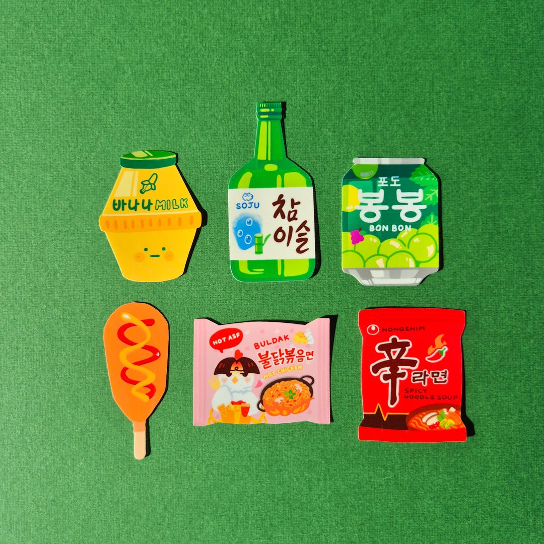 Korean Snacks Sticker - Etsy