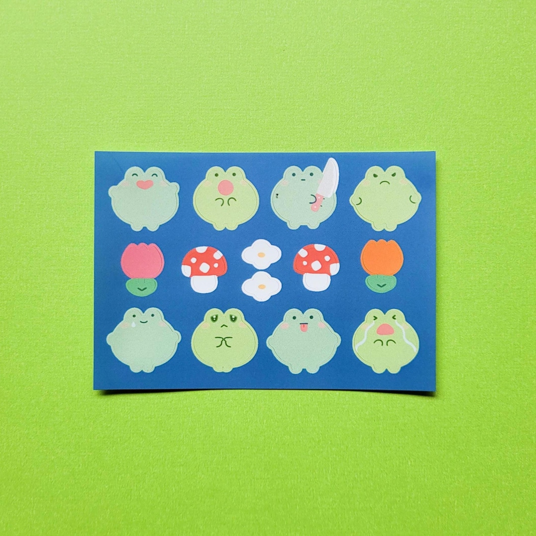 Frogs Sticker Sheet - Etsy