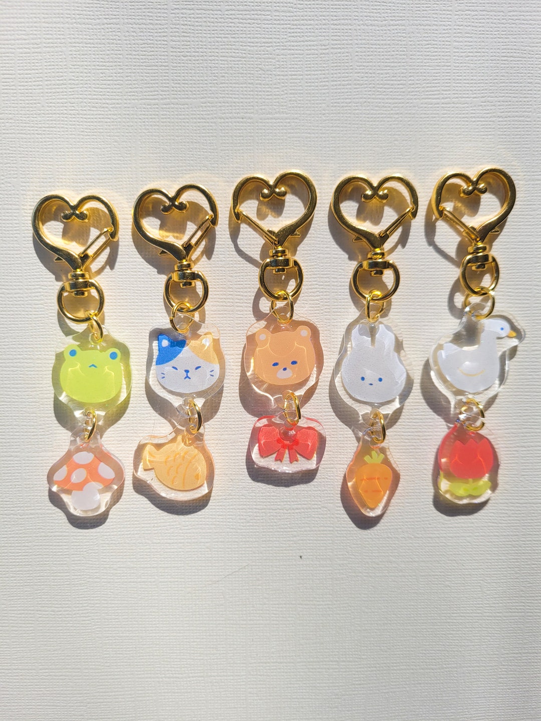 Floof Friends Acrylic Keychain - Etsy