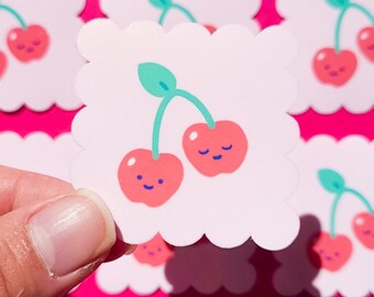 Cherry Sticker Sheets, Kawaii Sticker Sheets - Etsy