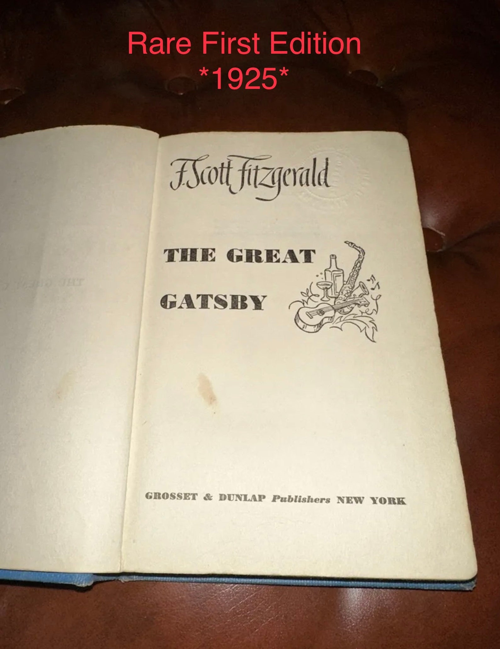 Rare Print ‘the Great Gatsby,’ Book by F. Scott Fitzgerald Printed by ...