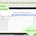 Church Donations Monthly Sheet, Tithe, Google Sheet, Bookkeeping ...
