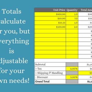Purchase Order Excel Spreadsheet, Invoice Workpaper, Small Company ...