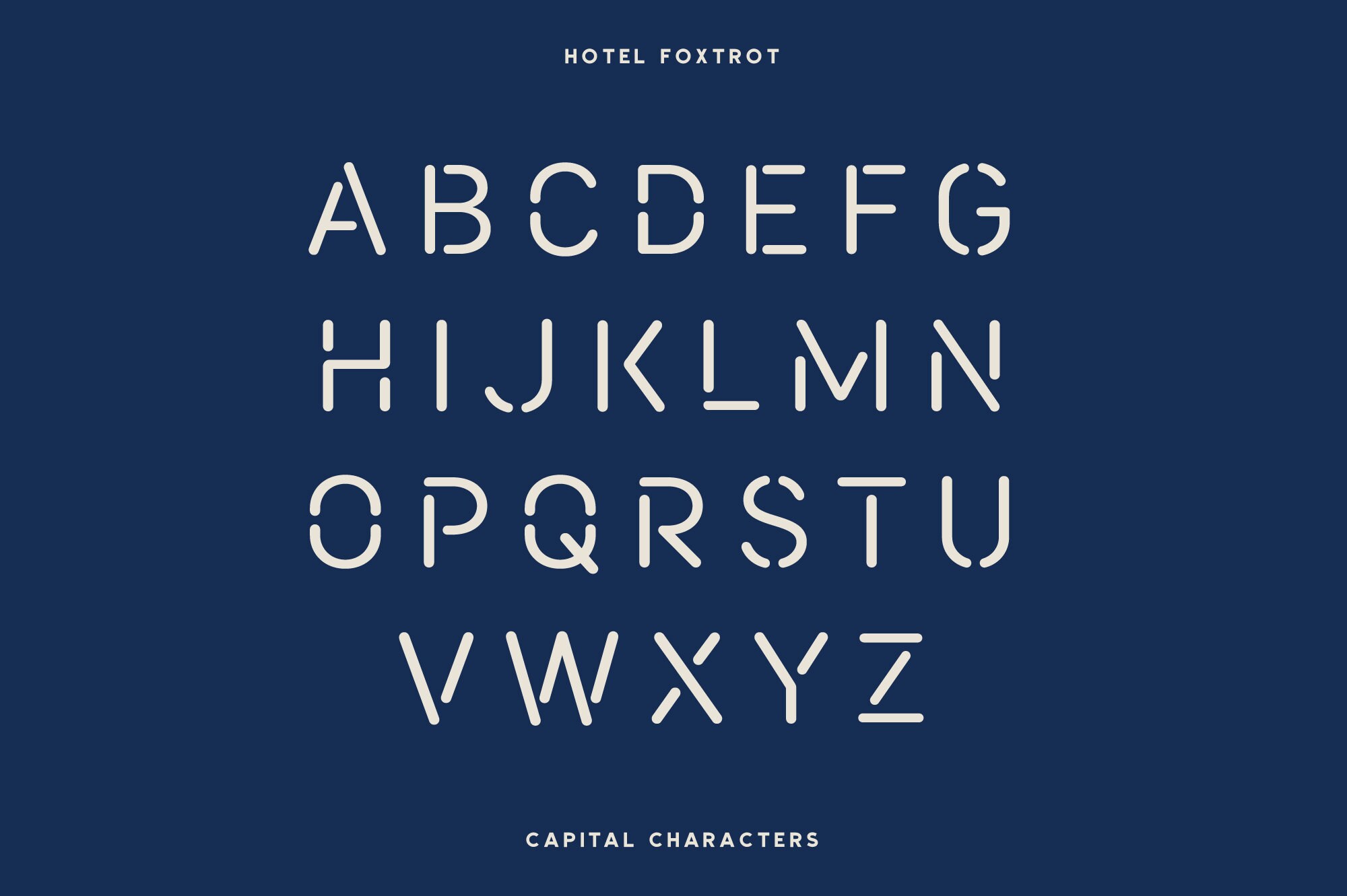 Hotel Foxtrot - Modern Stencil - Etsy