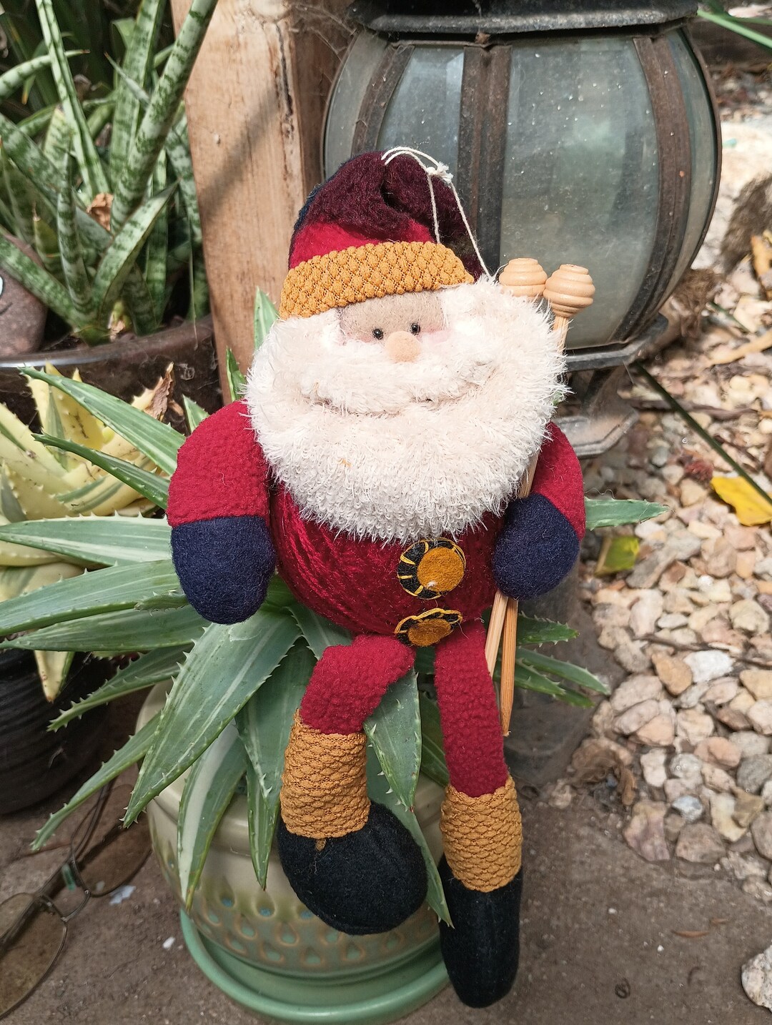 Handmade Rag Mop Beard Santa Christmas Ornament - Etsy