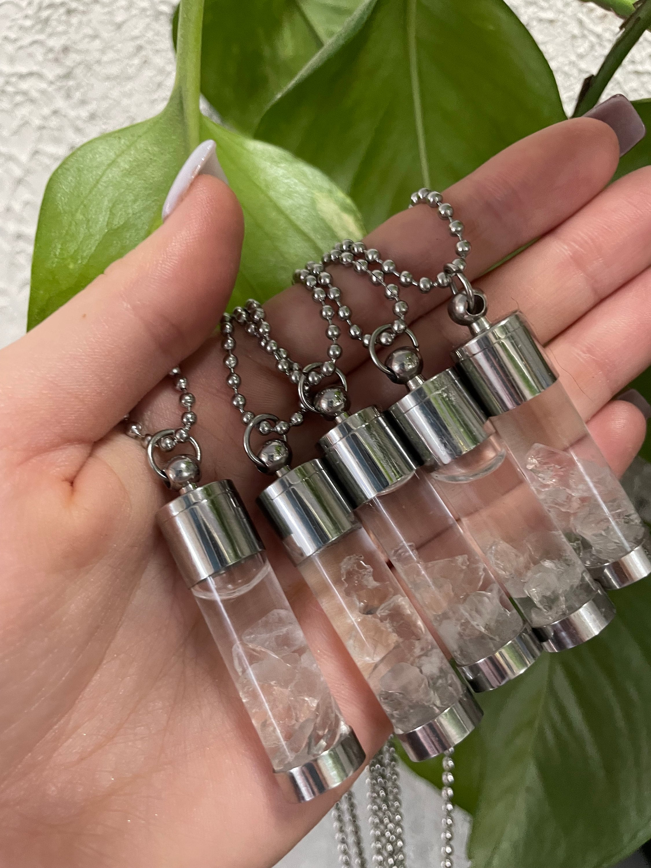 Moon Water Necklace Clear Quartz Crystal Infused Master Manifestation ...