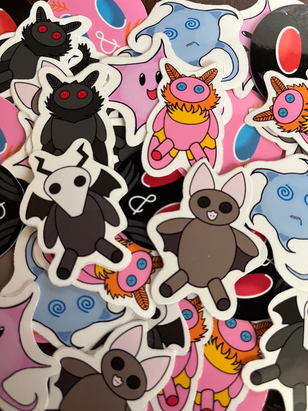 Chaos and Cryptid Plushies Waterproof Vinyl Sticker 8-pack - Mothman ...