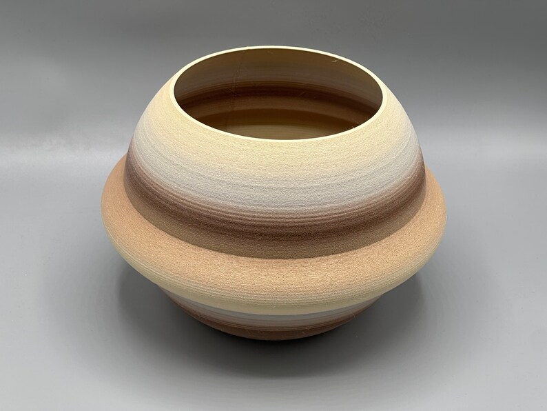 3D Printed Planet Planter in Cappucino Tan/brown (up to 4 Inch Pot) - Etsy