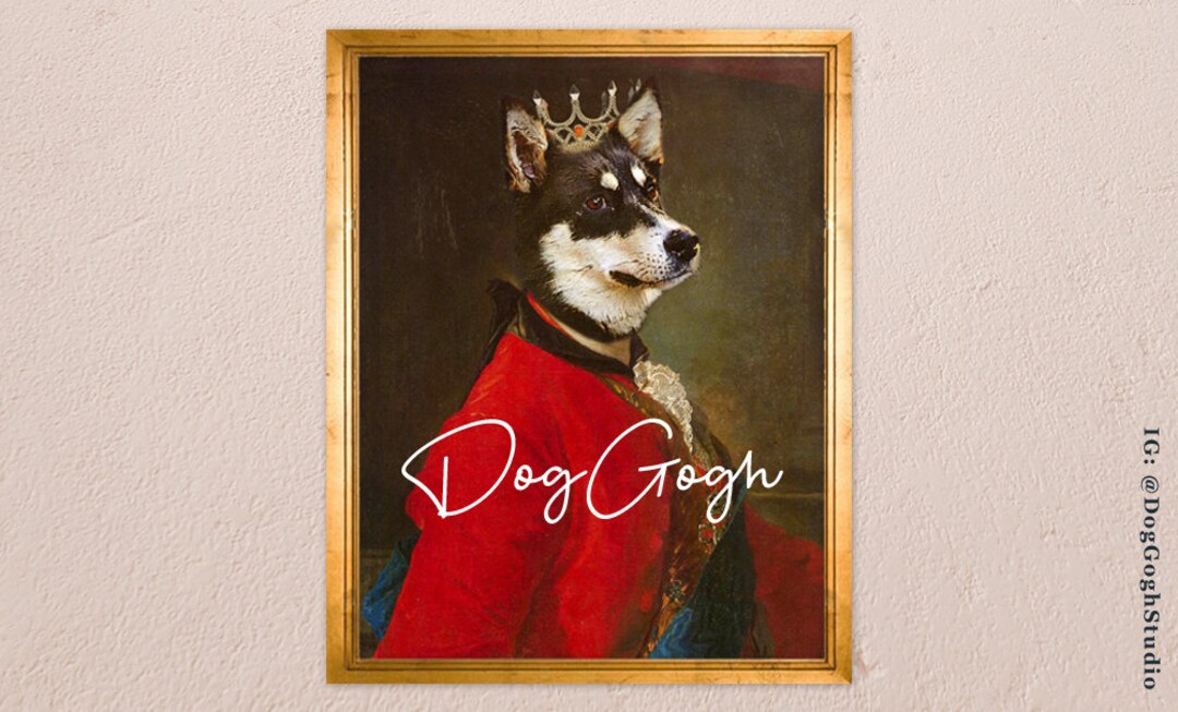 Regal Custom Pet Portrait, Royalty Pet Portrait, Dog Portrait, Cat ...