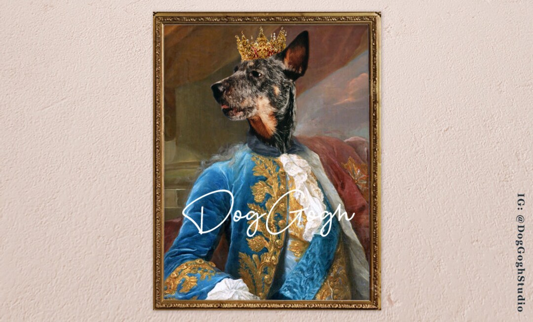 Regal Custom Pet Portrait, Royalty Pet Portrait, Dog Portrait, Cat ...