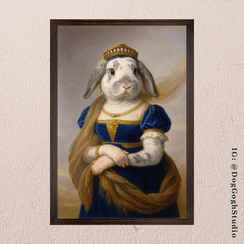 Custom Pet Portrait, Royalty Pet Portrait, Bridgerton Dog Portrait, Cat ...