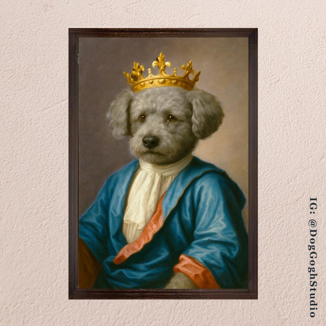 Royal Custom Pet Portrait, Royalty Pet Portrait, Dog Portrait, Cat ...