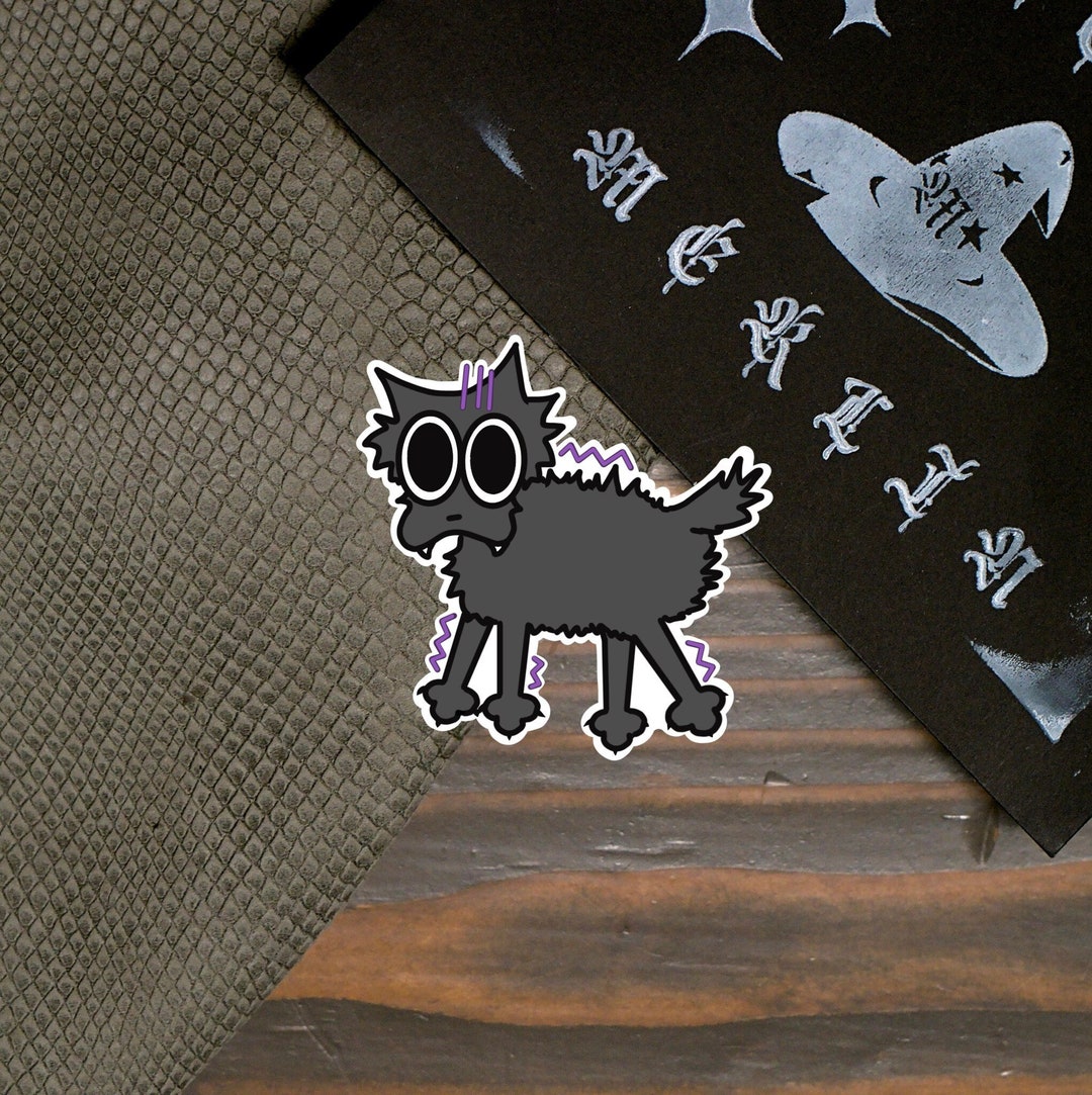 Scared Cat Sticker - Etsy
