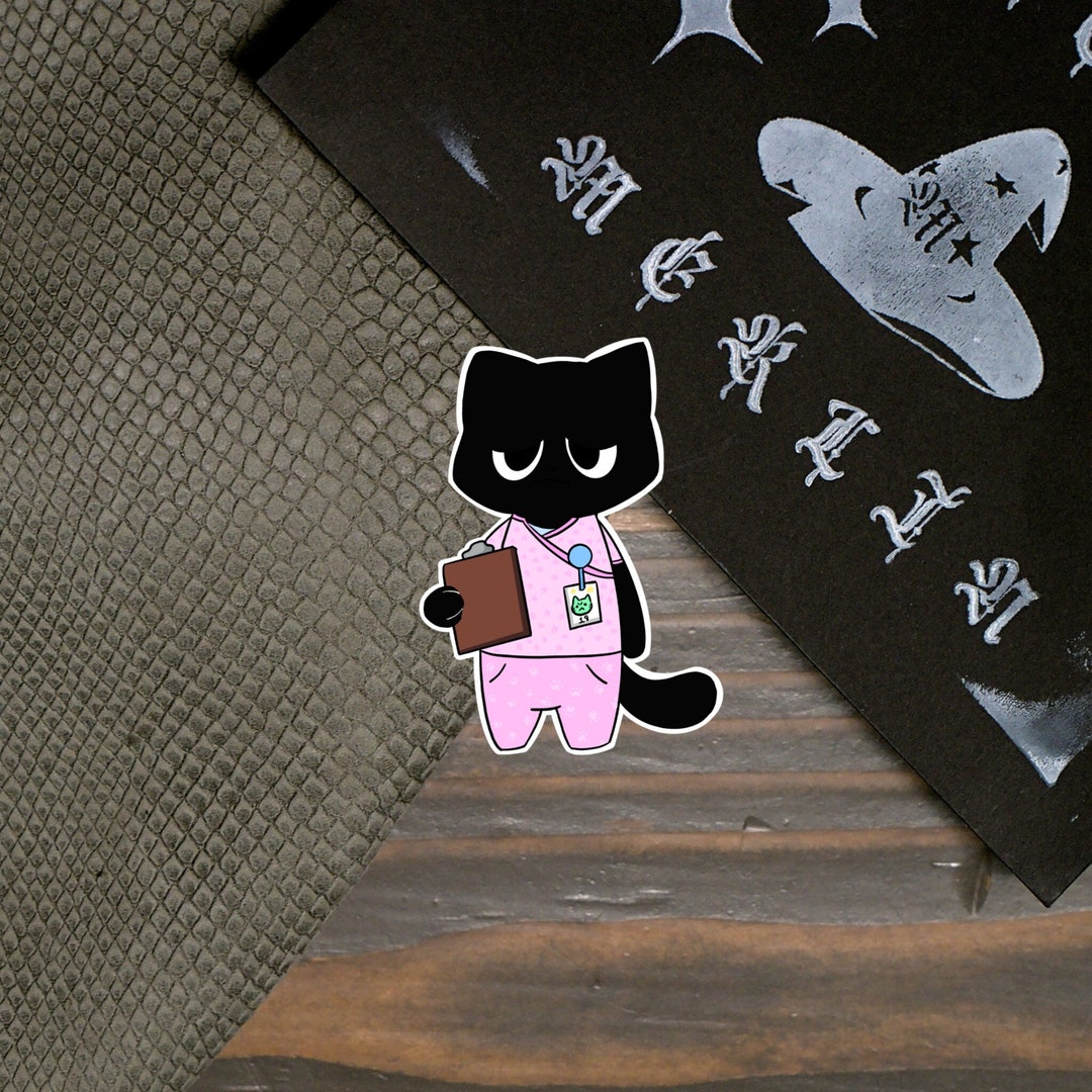 Nurse Cat Sticker - Etsy
