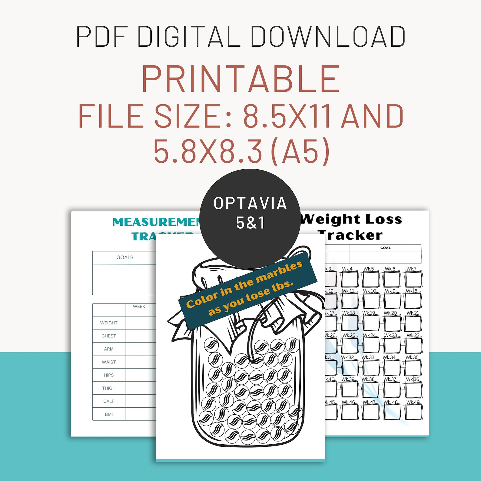 OPTAVIA 5&1 Digital Download Tracker/medifast/fueling Plus Lean and ...