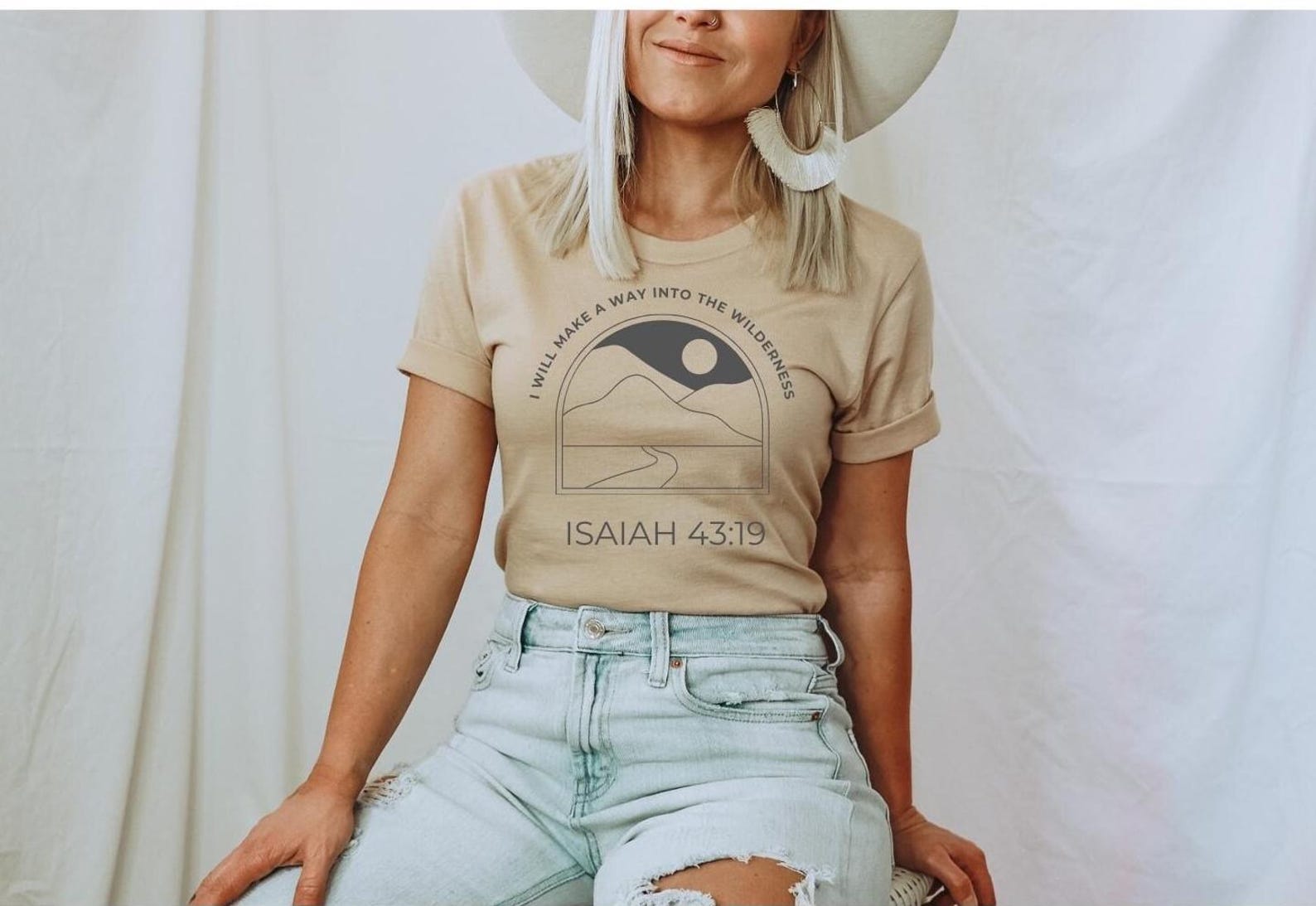 I Will Make a Way Into the Wilderness Christian Retro Tee, Bible Verse Clothing, Faith Outfit ...