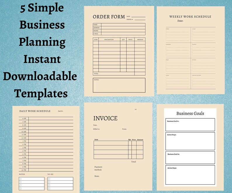 Simple Business Planner Templates to Increase Productivity in Your ...