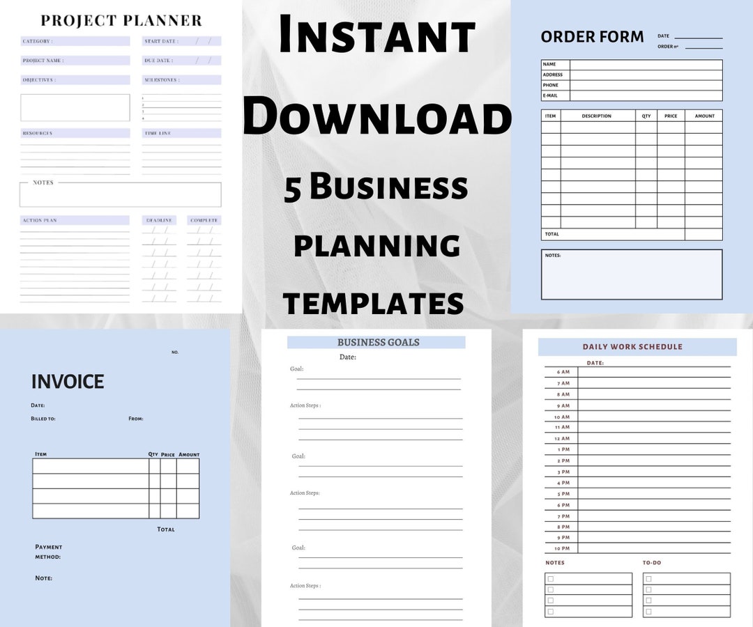 Business Planning Templates to Increase Productivity in Your Business ...