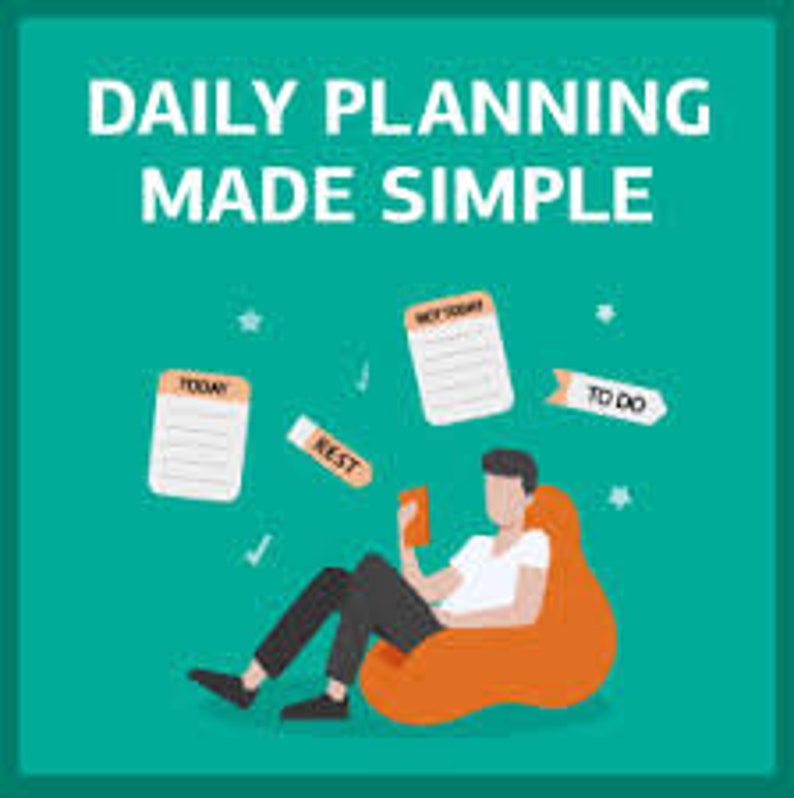 Daily Minimal Productivity Planner Sheet Instant Downloadable Printable ...