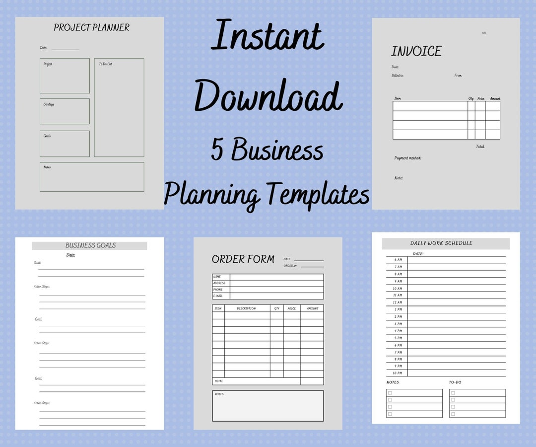 Simple Business Planner Templates to Increase Productivity in Your ...