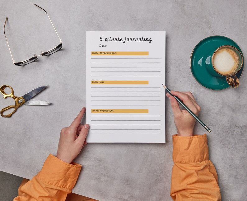 Daily Morning Journal Template; Instant Downloadable Printable - Etsy