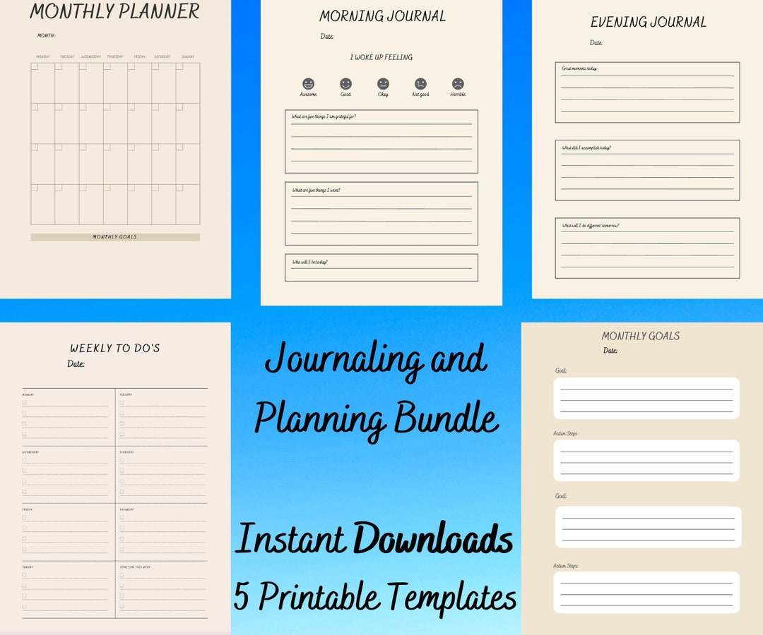 Simplified Planning Templates to Increase Productivity in Your Days 5 ...