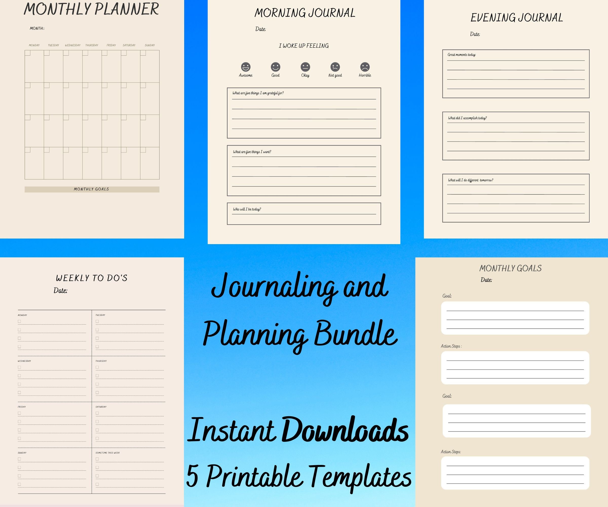 Simplified Planning Templates to Increase Productivity in Your Days 5 ...